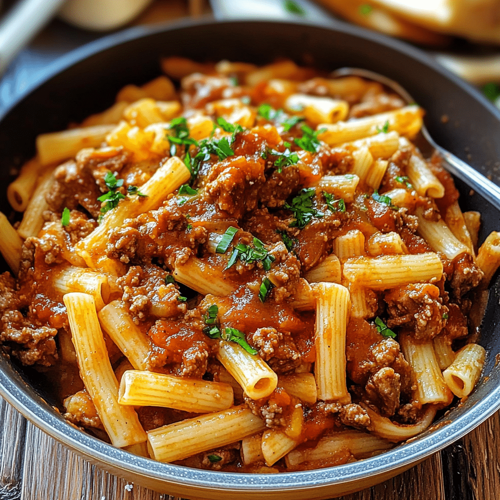 Beef Pasta in Tomato Sauce