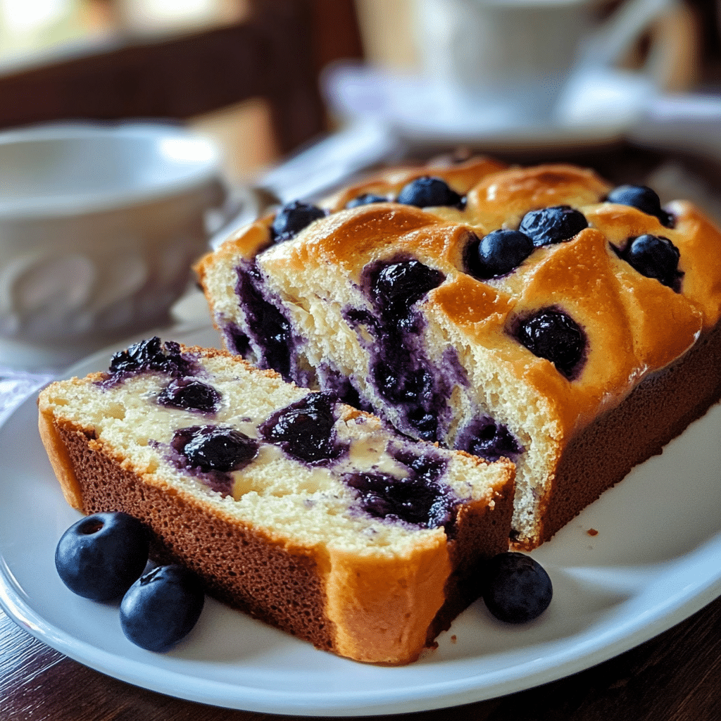 Blueberry Cream Cheese Bread - Quicker Bites