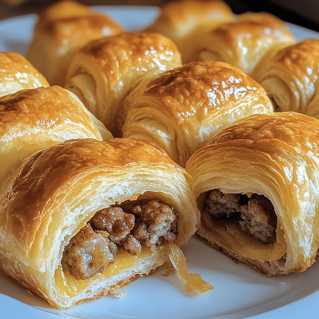Breakfast Sausage Crescent Rolls - Quicker Bites