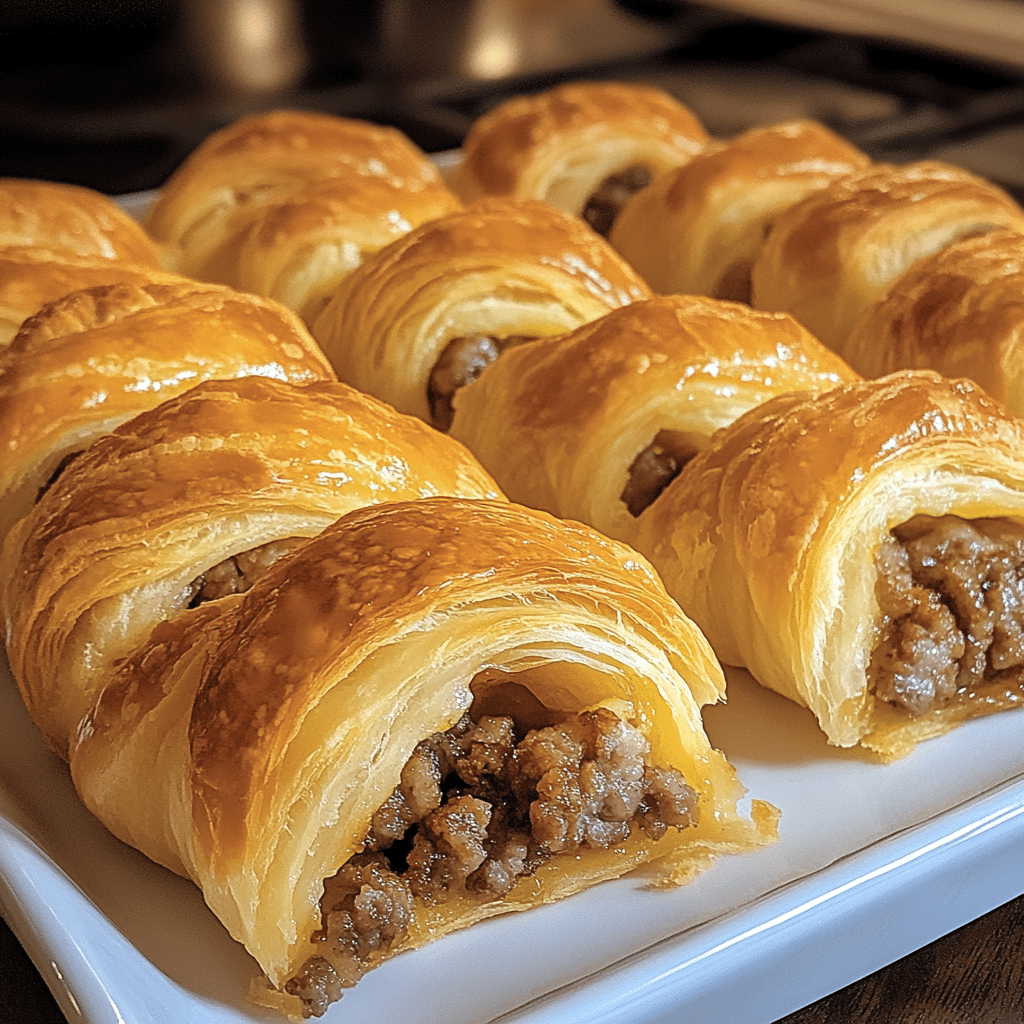 Breakfast Sausage Crescent Rolls - Quicker Bites
