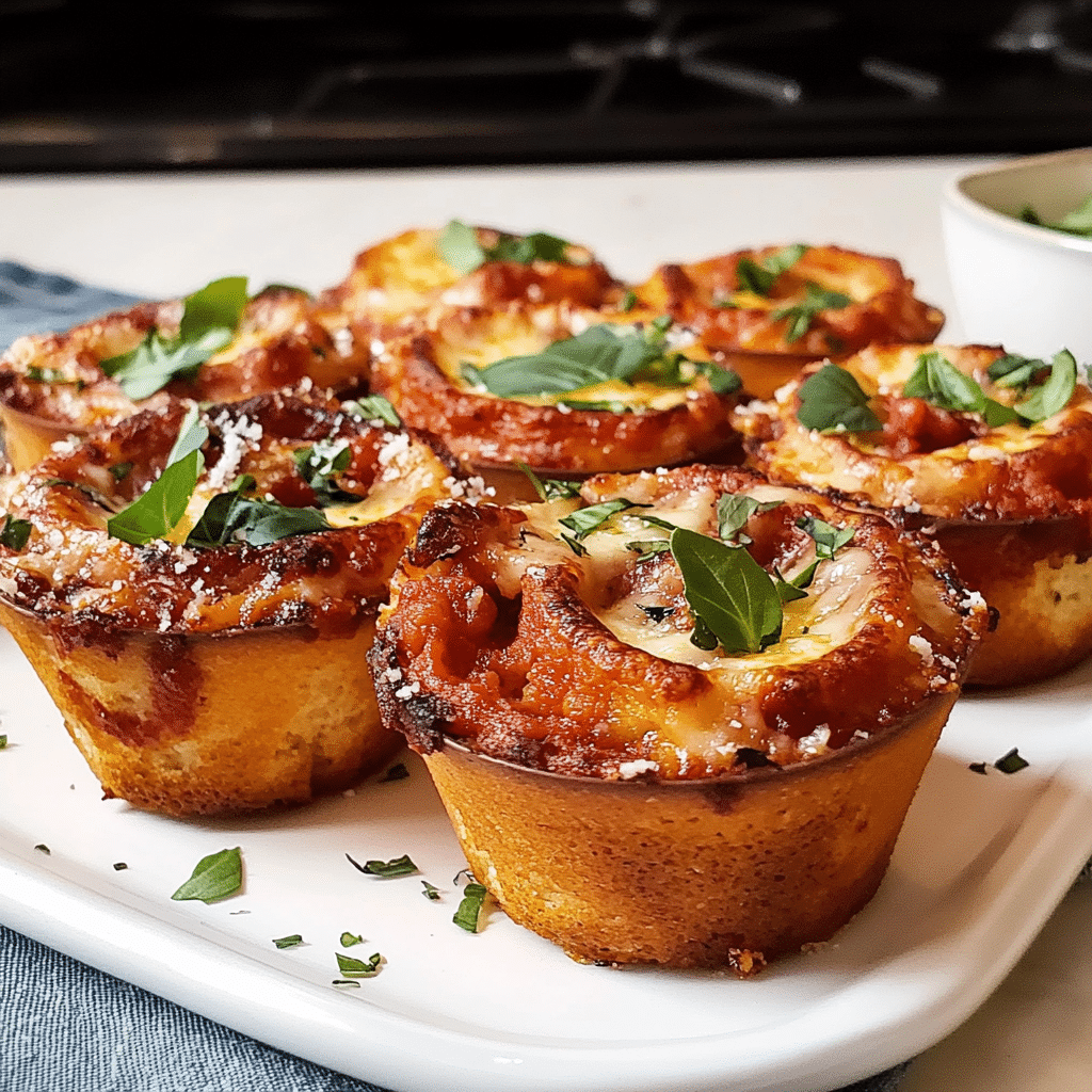 Chicago Deep-Dish Pizza Muffins - Quicker Bites