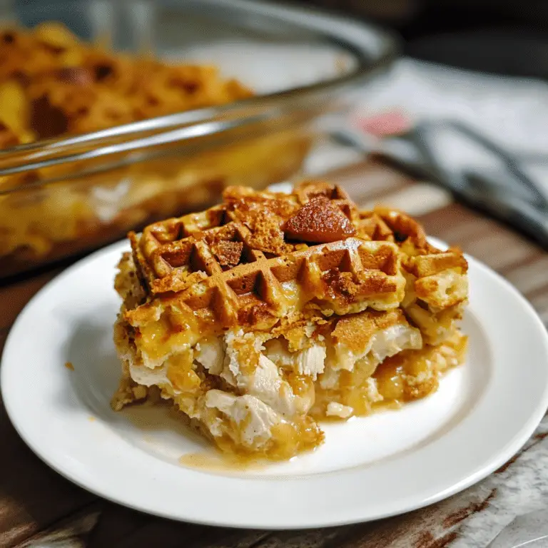 Chicken and Waffle Casserole - Quicker Bites