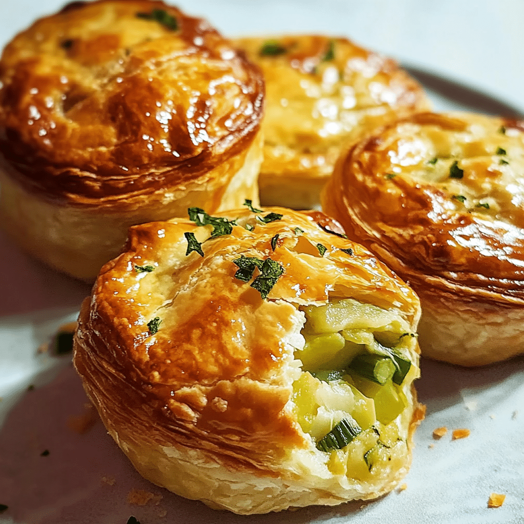 Little Chicken and Leek Pies - Quicker Bites