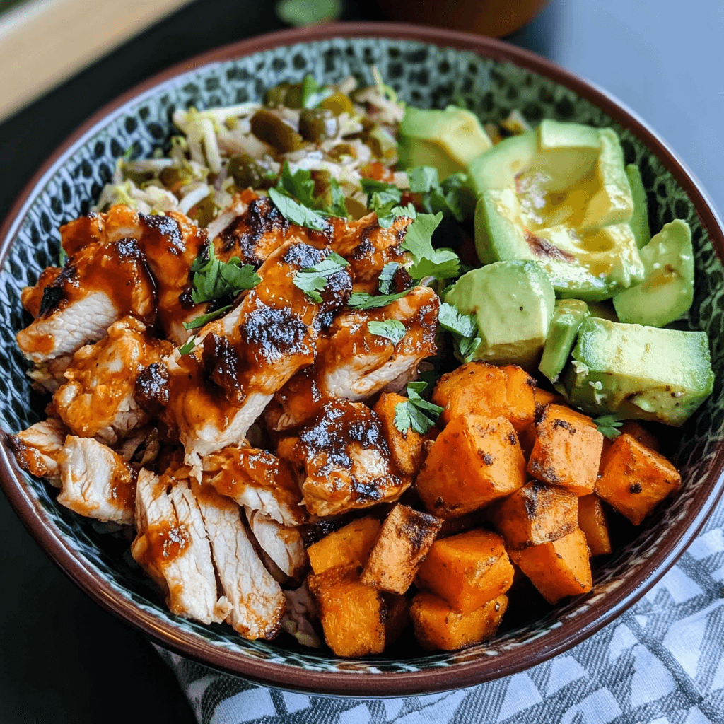 BBQ Chicken Sweet Potato Bowl - Quicker Bites