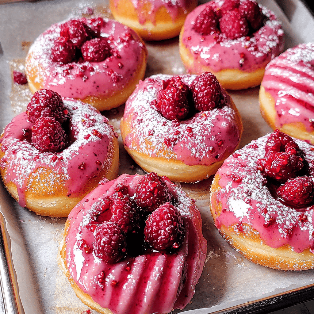 Baked Raspberry Donuts - Quicker Bites