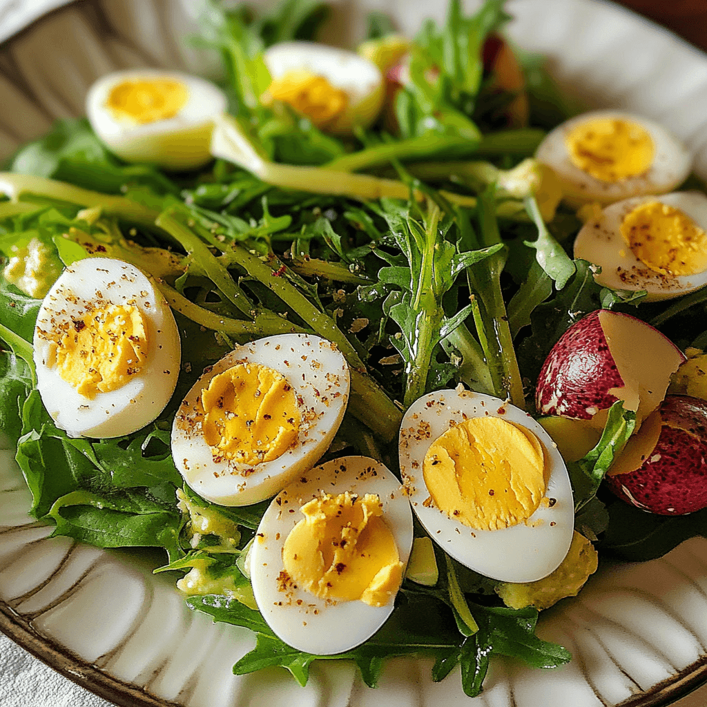 Easter Salad with Deviled Quail Eggs - Quicker Bites