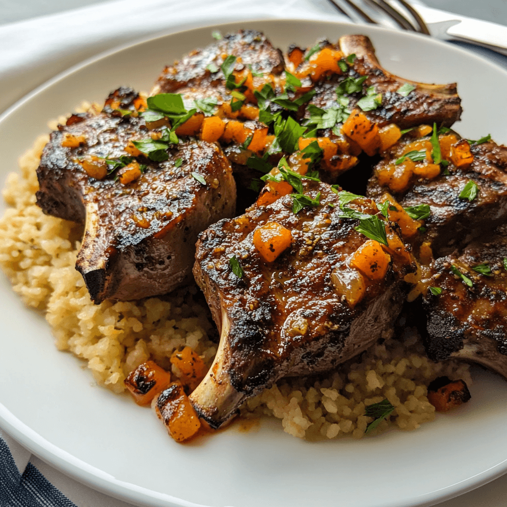 Harissa Grilled Lamb Chops - Quicker Bites