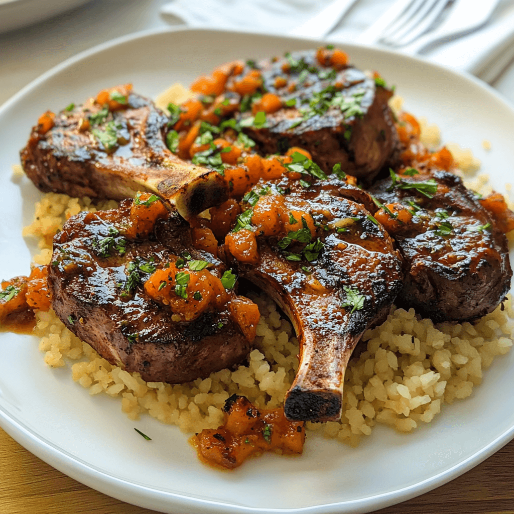 Harissa Grilled Lamb Chops - Quicker Bites