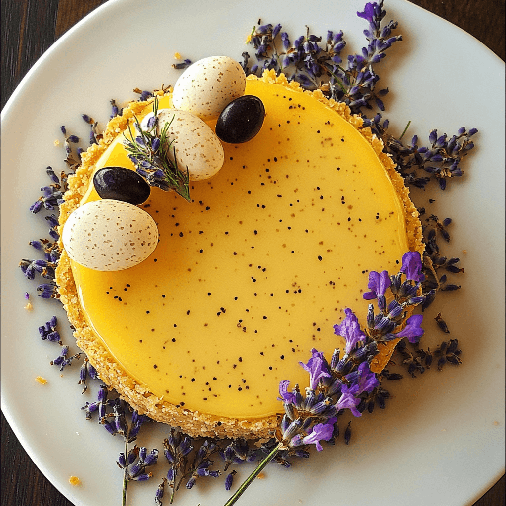 Lavender Lemon Easter Tart - Quicker Bites