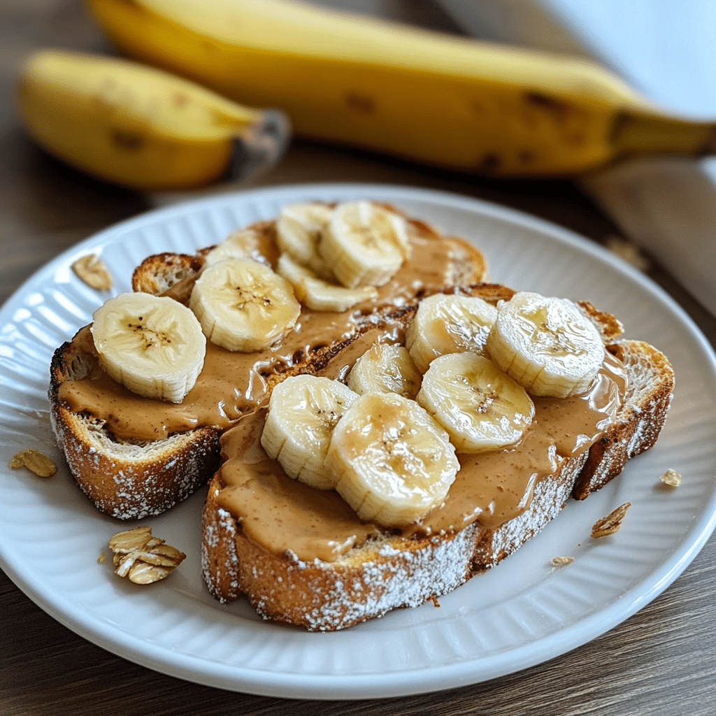 Peanut Butter Banana Toast - Quicker Bites