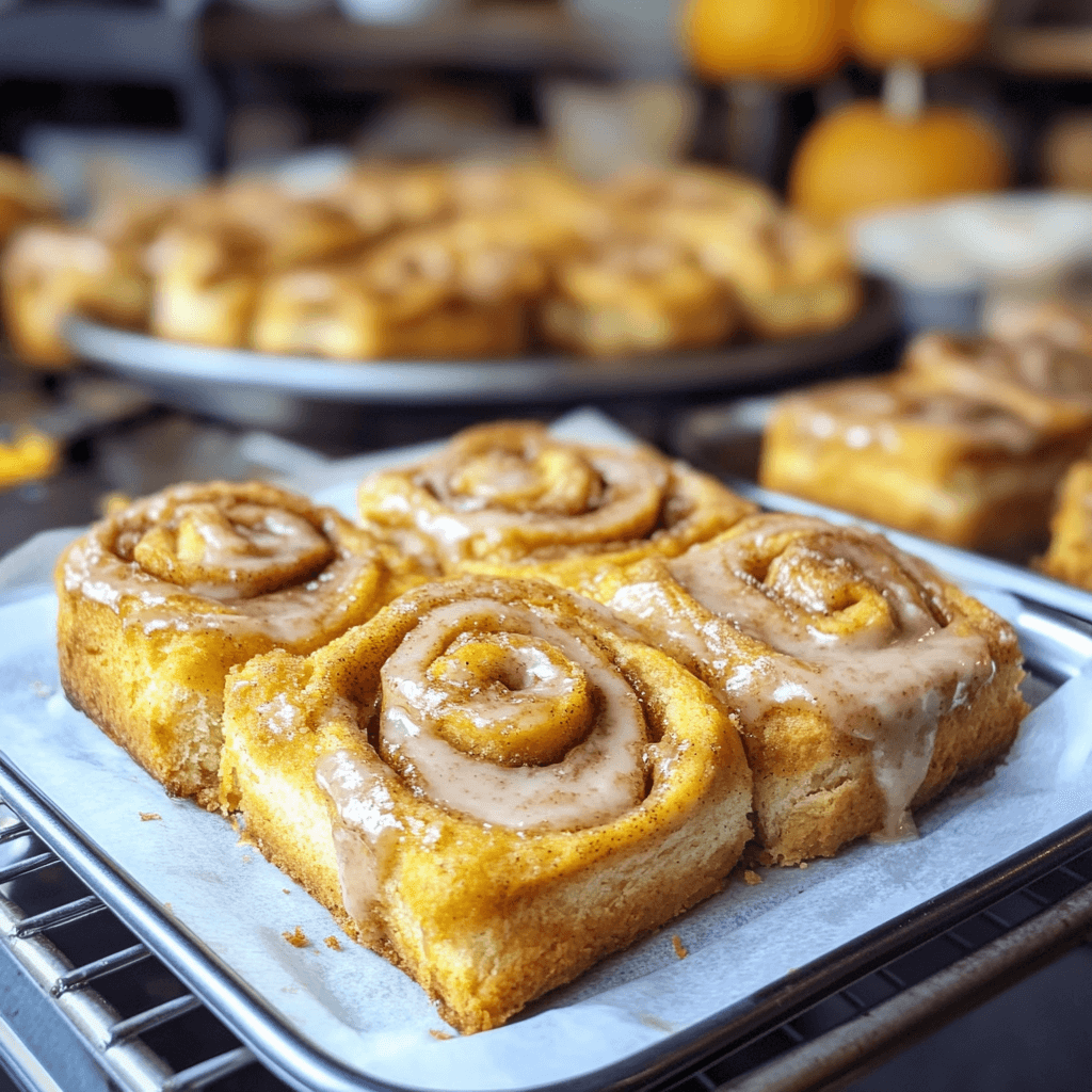 Pumpkin Spice Cinnamon Rolls - Quicker Bites