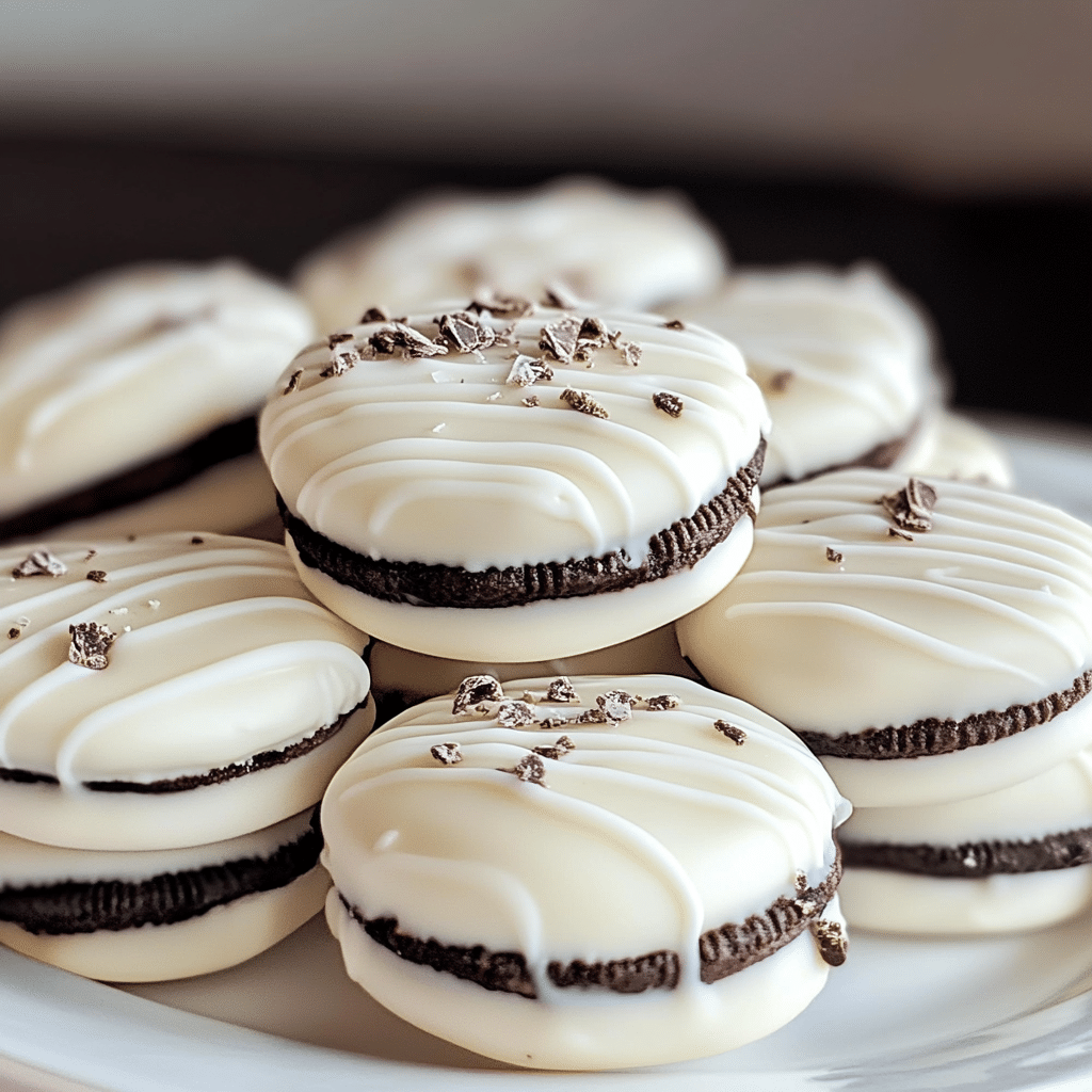 White Chocolate Covered Oreos - Quicker Bites