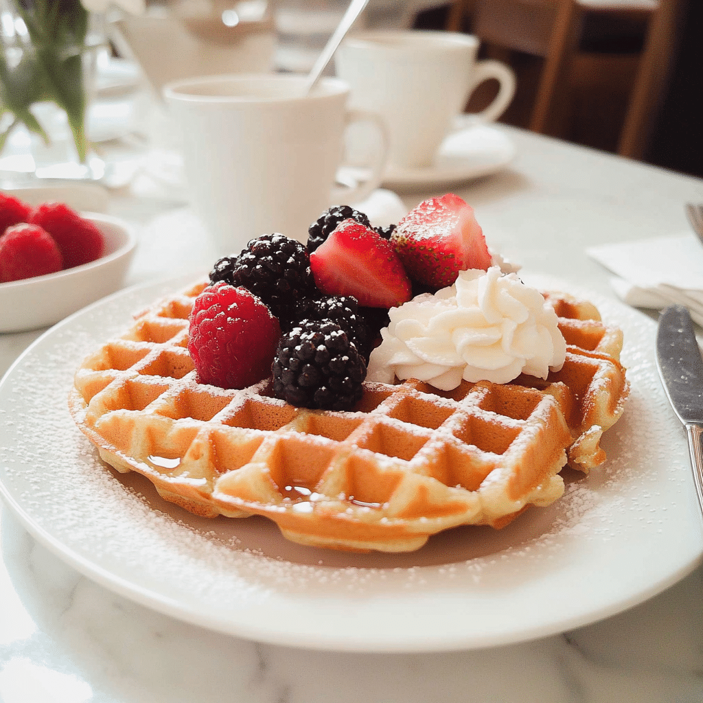 Earl Grey Waffles with Mixed Berries - Quicker Bites